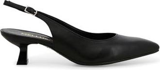 Melluso Escarpins &agrave; Bride arri&egrave;re pour Femme D Collet en Cuir Noir d201 38.5