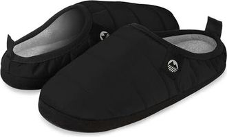 Lakeland Footwear Wolfa Chaussons de tente matelass&eacute;s ultra chauds pour femme, Noir/gris, 37 EU