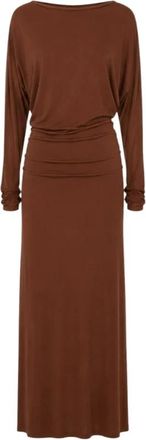 Max Mara Femme, Robes, Brun, Taille: 42 FR Abito midi in jersey leggero