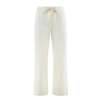 Max Mara Argento Popeline Baumwollhose - - Trousers - Damen - Beige - XS