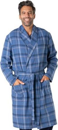 Eminence Robe de Chambre Homme Flanelle- 100% Coton Flanelle - Longueur Genou, Manches Longues - Label OEKO-TEX Standard 100