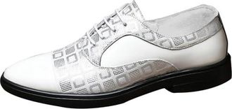 Generic Chaussures formelles pour homme vintage verni &agrave; lacets Derbys confortables et doux Oxfords en cuir &agrave; bout carr&eacute; Chaussures larges antid&eacute;rapantes pour 