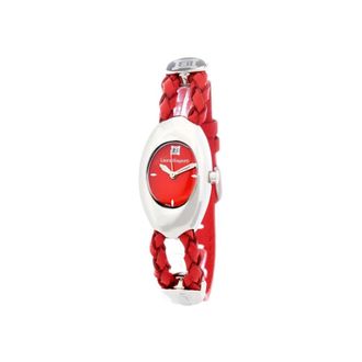 Laura Biagiotti Femme, Accessoires, Rouge, Taille: ONE Size Montre &eacute;l&eacute;gante avec bracelet en cuir