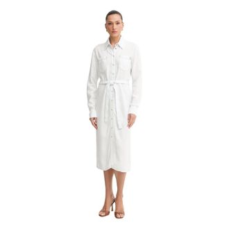 Patrizia Pepe Langes Hemdblusenkleid - - Dresses - Damen - Wei&szlig; - XS