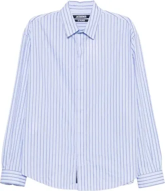 Jacquemus Dog-print Striped Shirt