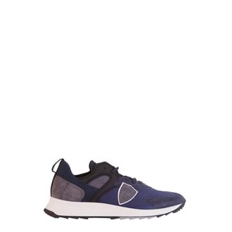 Philippe Model Homme, Chaussures, Bleu, Taille: 45 EU Baskets Italiennes en Cuir &agrave; Lacets