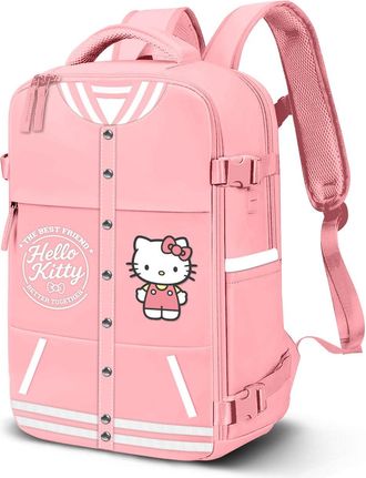 Hello Kitty Hello Kitty Varsity-Mercury Rucksack 2.0 Handgep&auml;ck Flugzeug 40x20x25cm, Rosa, Kapazit&auml;t 20 L