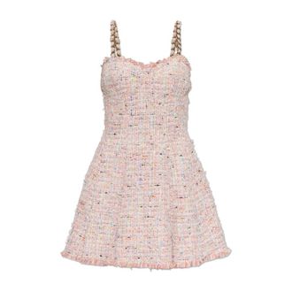 Balmain Tweed-&Auml;rmelloses Kleid - - Dresses - Damen - Rosa - XS