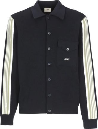 Autry Homme, Pulls, Bleu, Taille: XL Viscose Overshirt