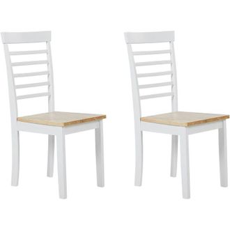 Beliani 2 Chaises de Salle &agrave; Manger au Design Scandinave Parfaites pour Petite Cuisine ou Coin Repas du Salon au Style Moderne et Minimaliste Beliani