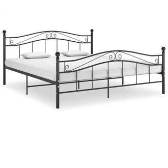 vidaXL Cadre de lit Noir M&eacute;tal 180x200 cm Vidaxl