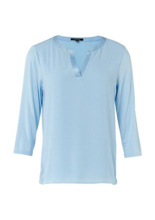 Comma 3/4-Arm-Shirt T-Shirt Jersey-Shirt im Farbricmix mit 3/4-&Auml;rmeln