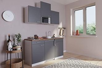 Respekta Luis Kitchenette, Bois ding&eacute;nierie, Gris, 150 cm