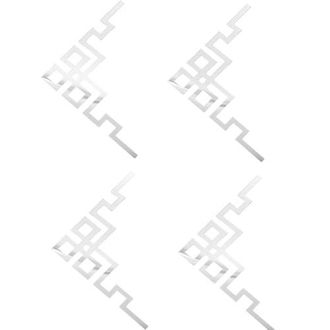 Angoily 4 Pcs Acrylique Autocollants Muraux Autocollant Appliqu&eacute; D&eacute;calque Mural Acrylique Autocollants Miroir Autocollants Pour Miroirs Salle De Bains Amovibl