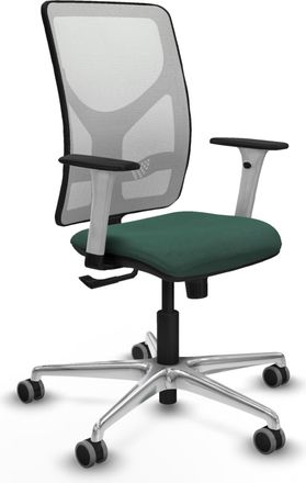 Piqueras y Crespo Schreibtischstuhl in Minzgr&uuml;n, mit wei&szlig;en und schwarzen Armlehnen, h&ouml;henverstellbare Lendenwirbelst&uuml;tze, ausgestattet mit 3 Positionen, Wei&szlig; / Flasche