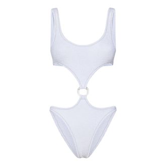 Reina Olga Wei&szlig;er Gekr&auml;uselter Badeanzug - - Swimwear - Damen - Wei&szlig; - ONE SIZE
