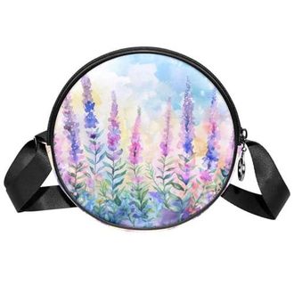 Generic Sac &agrave; bandouli&egrave;re Circle pour femme, petit sac &agrave; bandouli&egrave;re avec fermeture &eacute;clair, bretelles r&eacute;glables, sac &agrave; main rond d&eacute;contract&eacute; pour femmes et fi