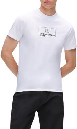 Karl Lagerfeld Homme T-Shirt Slim &Agrave; Manches Courtes avec Logo Coupe Slim, Blanc, M