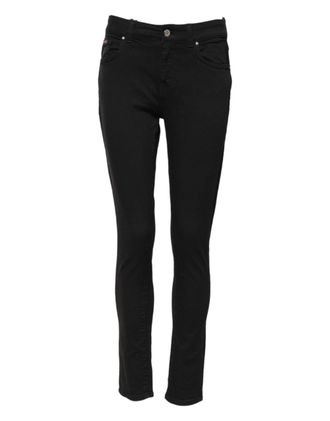 Dolce & Gabbana Womens Black Cotton Skinny Mid Waist Denim Jeans Elastane Clothing