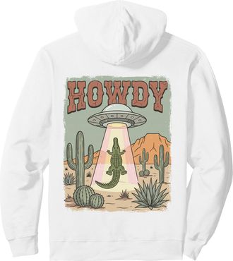 Image UFO Howdy Desert Alligator Pullover Hoodie