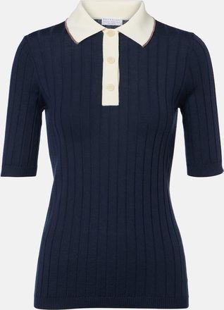 Brunello Cucinelli Polopullover Monili aus Wolle und Kaschmir