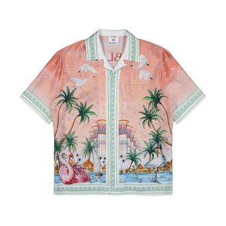 Casablanca Chemise &Eacute;th&eacute;r&eacute;e Manches Courtes en Soie - Homme - Chemises - Multicolore - Taille: XL