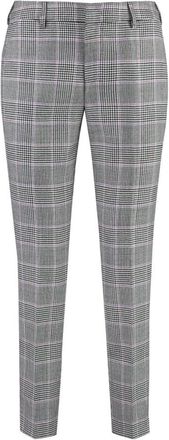 PT01 Pt01, Femme, Pantalons, Multicolore, Taille: 38 FR Pantalon Ajust&eacute; &agrave; Carreaux