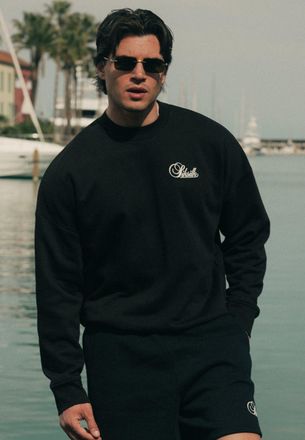 Siksilk Herren Schwarzer Essentials Pullover XXL