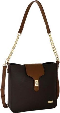 Camomilla Sac porté Épaule Femme, Similicuir, Collection Emy, Couleur Marron