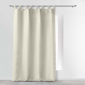 Douceur d'Int&eacute;rieur Vorhang mit Schlaufen, 140 x 260 cm, Ecru, Polyester