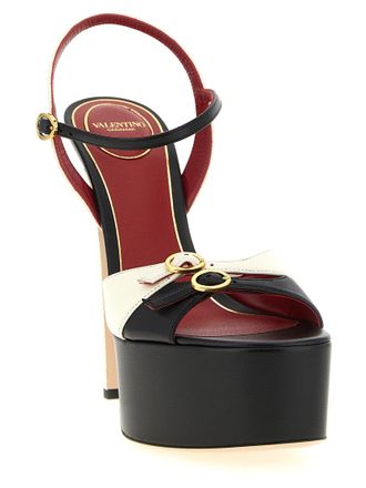 Valentino Garavani Womens Sandal White Calfskin Leather Heels