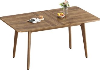 Vasagle Esstisch, Esszimmertisch, Küchentisch, ausziehbare Tischplatte, 120 kg belastbar, für Esszimmer, Büro, Arbeitszimmer, Schlichtes Design, honigbraun KD