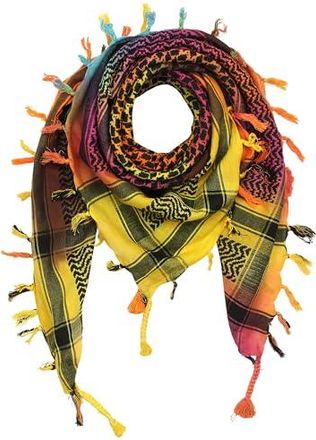 Freak Scene Kufiya - Tie dye-multicolore-batik - noir 01-100 x 100 cm - Shemagh - foulard Arafat palestinien - keffieh en coton