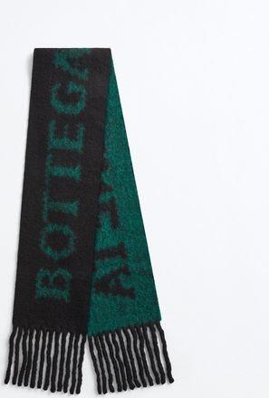 Bottega Veneta &Eacute;charpe en jacquard de laine et mohair - Noir - Femme - Unisex
