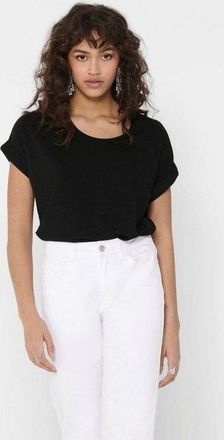 Only T-Shirt ONLMOSTER - T-Shirt mit melierter Optik und elastischem Material meliert, casual, lässig geschnitten, Viskosemischung, Rundhals