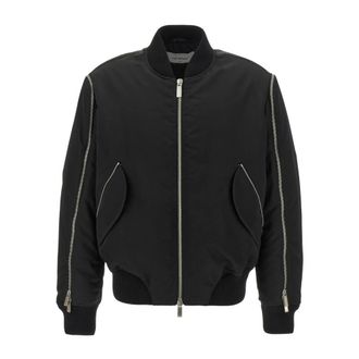 Off-white Arrow Embroidered Zip Bomber Jacket - - Jackets - Herren - Schwarzk - M