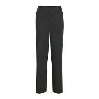 Gestuz Schwarze Hose mit Geradem Bein - - Trousers - Damen - Schwarzk - XS