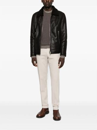 Incotex Slim-Fit Cotton Trousers - Beige