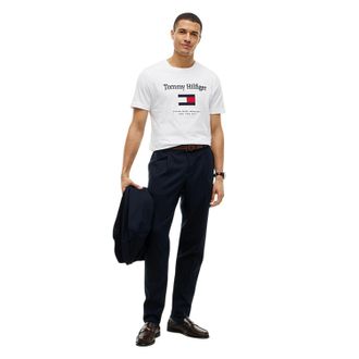 Tommy Hilfiger T-Shirt f&uuml;r Herren, bestickt (Wei&szlig;)