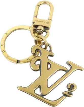 Louis Vuitton unisex, Pre-owned, Jaune, Taille: ONE Size Porte-cl&eacute;s en tissu Pre-owned