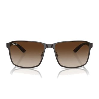 Ray-Ban unisex, Accessoires, Brun, Taille: 59 MM Lunettes de soleil carrées avec verres marron
