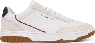 Tommy Hilfiger Sneakers Tommy Hilfiger Th Basket Core Leather Suede Mix FM0FM05881 Wei&szlig;