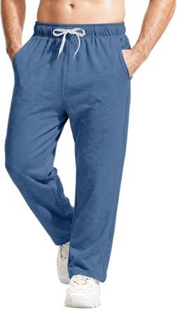 Generic Pantalon de surv&ecirc;tement doux et d&eacute;contract&eacute; pour homme pour la maison, les vacances, cordon de serrage, taille &eacute;lastique, pantalon chaud et confortabl