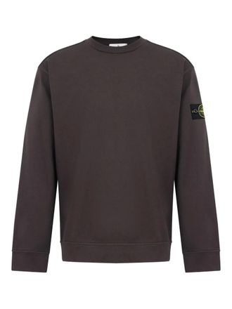 Stone Island sweat &agrave; patch logo - Gris