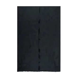 Saint Laurent Monogram Wool Jacquard Scarf - - Accessories - Damen - Schwarzk - ONE SIZE