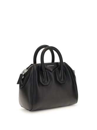 Givenchy Womens Antigona Bomber Mini Handbag Black Lamb Ovis Aries Handbags Hand Bags