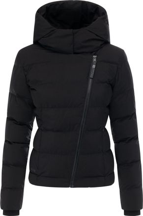 Ragwear Damen wasserdichte Winterjacke warme Steppjacke mit asymmetrischem Reißverschluss und Kapuze Harlen YOUMODO Black Gr. 3XL