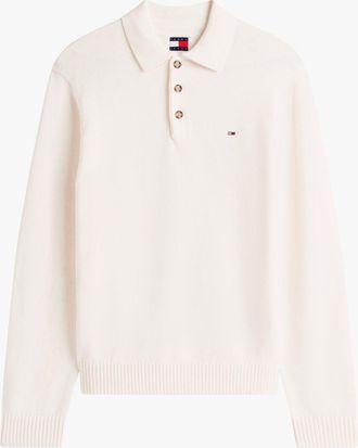 Tommy Hilfiger Pull col polo boutonn&eacute; en coton