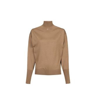 Courr&egrave;ges Pull col montant &agrave; d&eacute;coupe &eacute;paule en laine