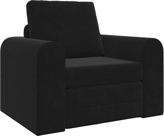 vidaXL Sofa Bett Schwarz 98 x 71 x 83 cm Samt Vidaxl